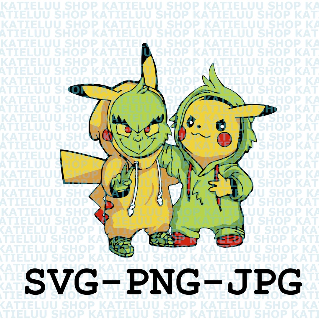 Baby Grinch Svg, PNG, Friend Baby Grinch Stitch, Pokemon Stitch Svg ...