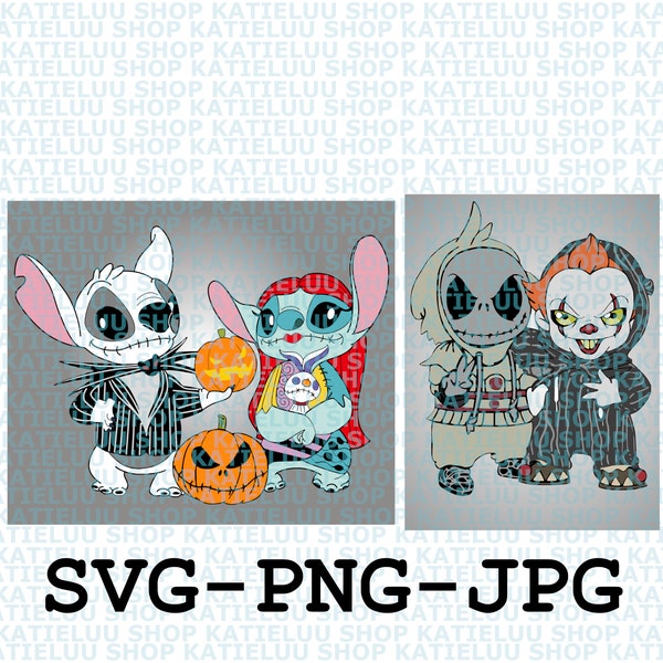 Jack and Sally Stitch Svg - Etsy
