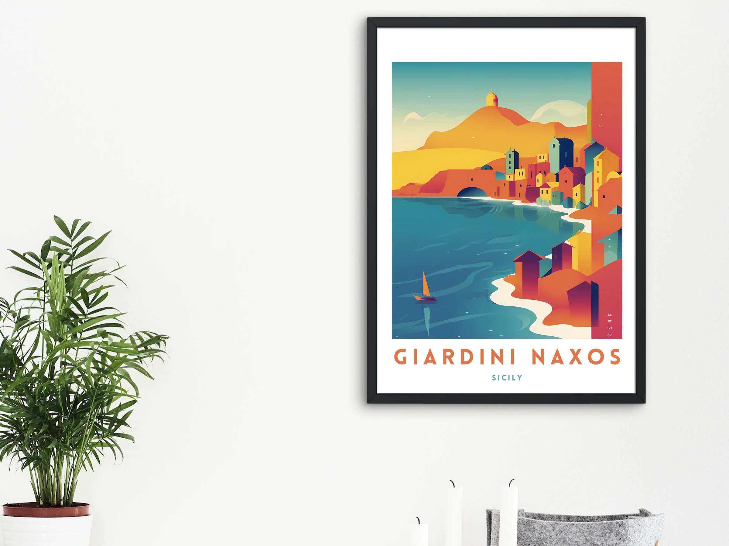Giardini Naxos - Sicily Poster - Italian Travel Poster / Vintage ...