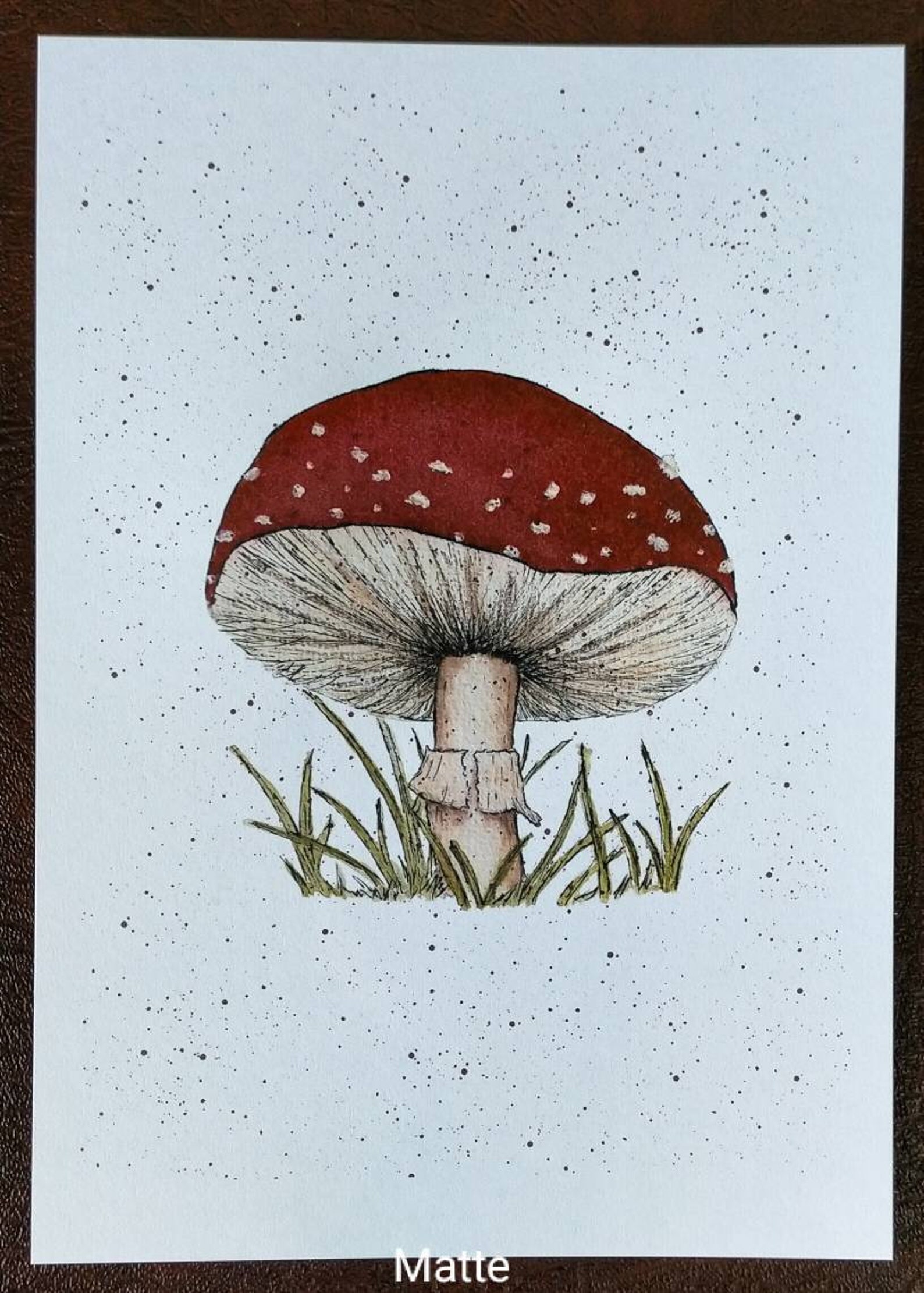 Red Toadstool Amanita Muscaria Watercolour Print Etsy Australia