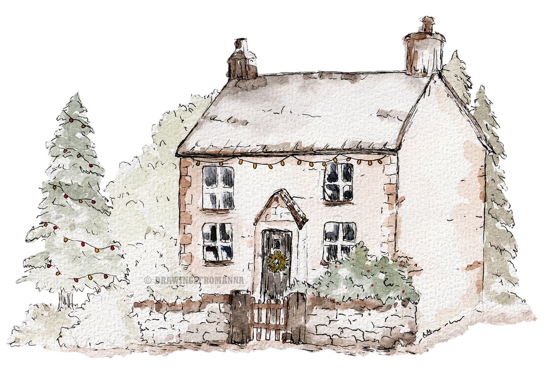 White Winter Cottage - English Christmas Cottage - Peak District ...