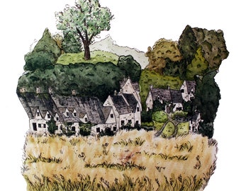 English Countryside Print | Etsy