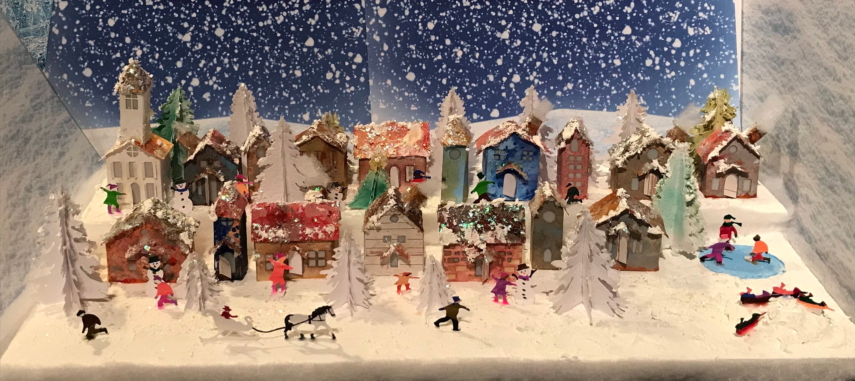 DIY Paper Village Kit, Christmas Decoration Set,crafts for Adults,kit ...