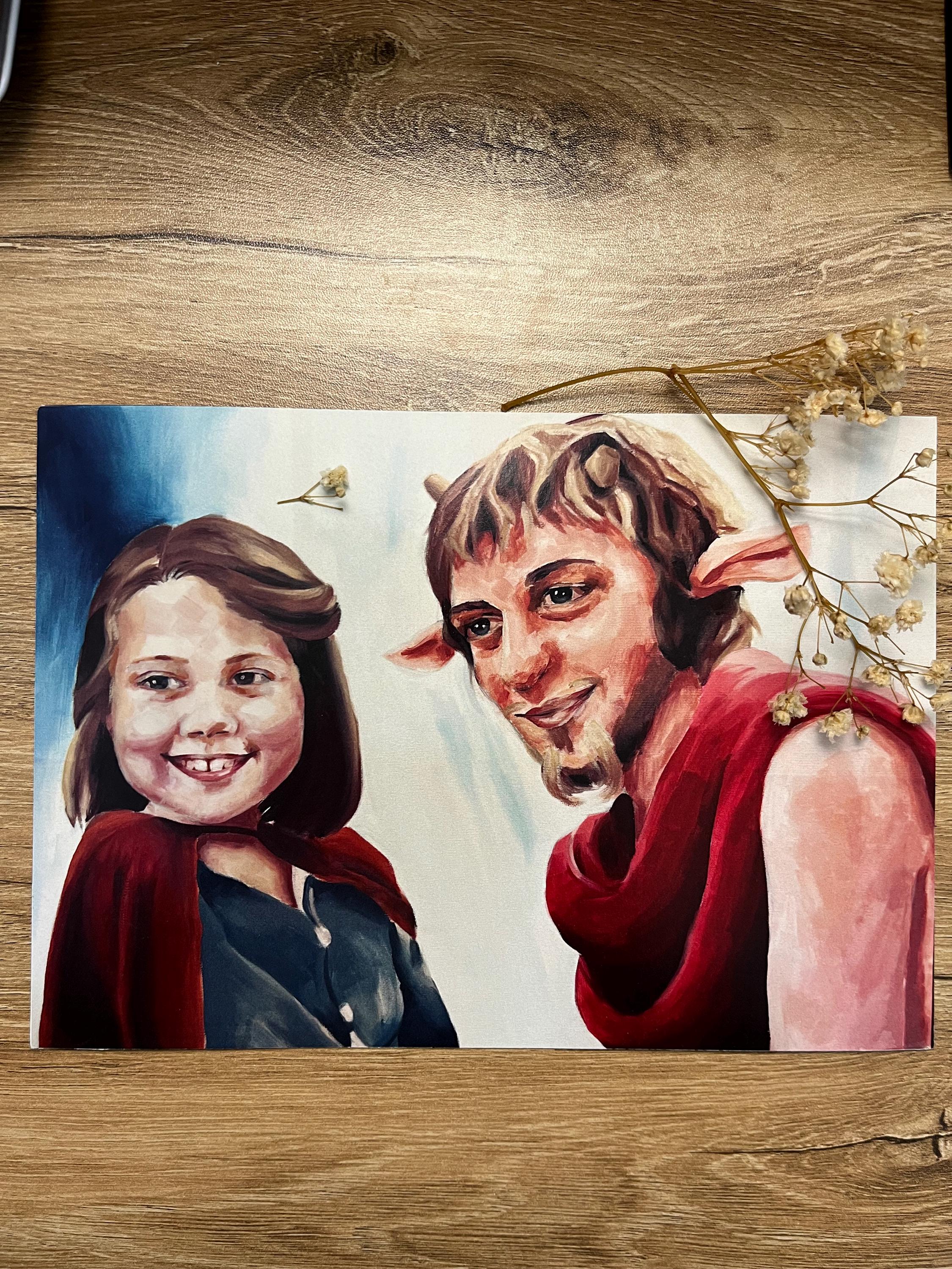 Lucy Pevensie and Tumnus A5 Sheet Illustration - Etsy