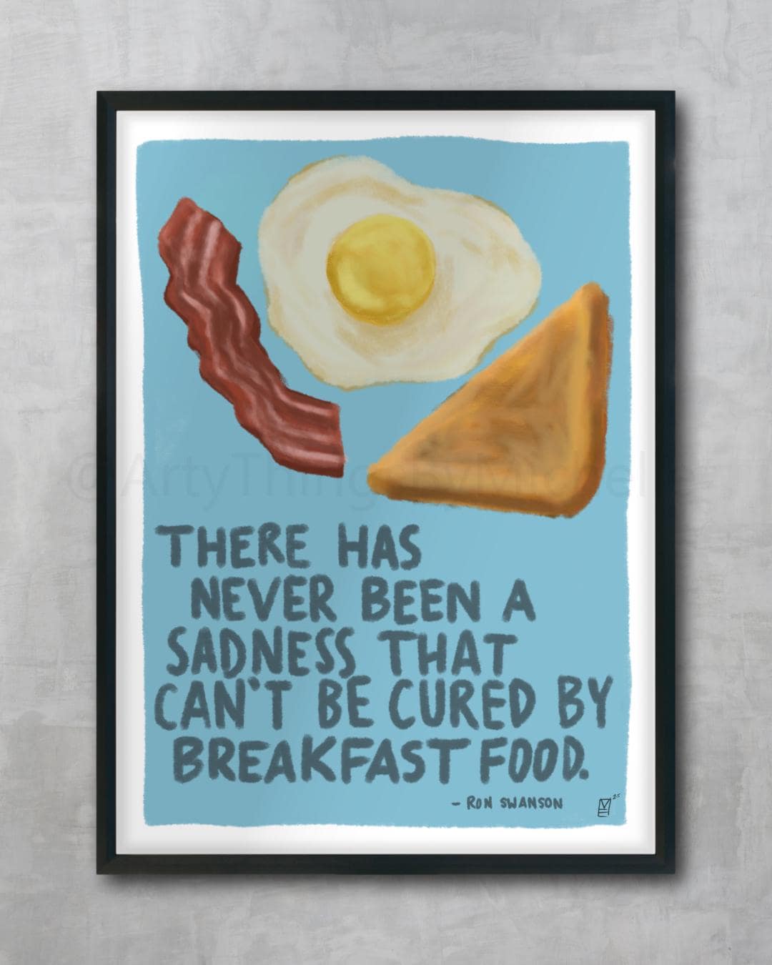 Ron Swanson Breakfast Quote Print | Parks & Rec Wall Art (digital ...