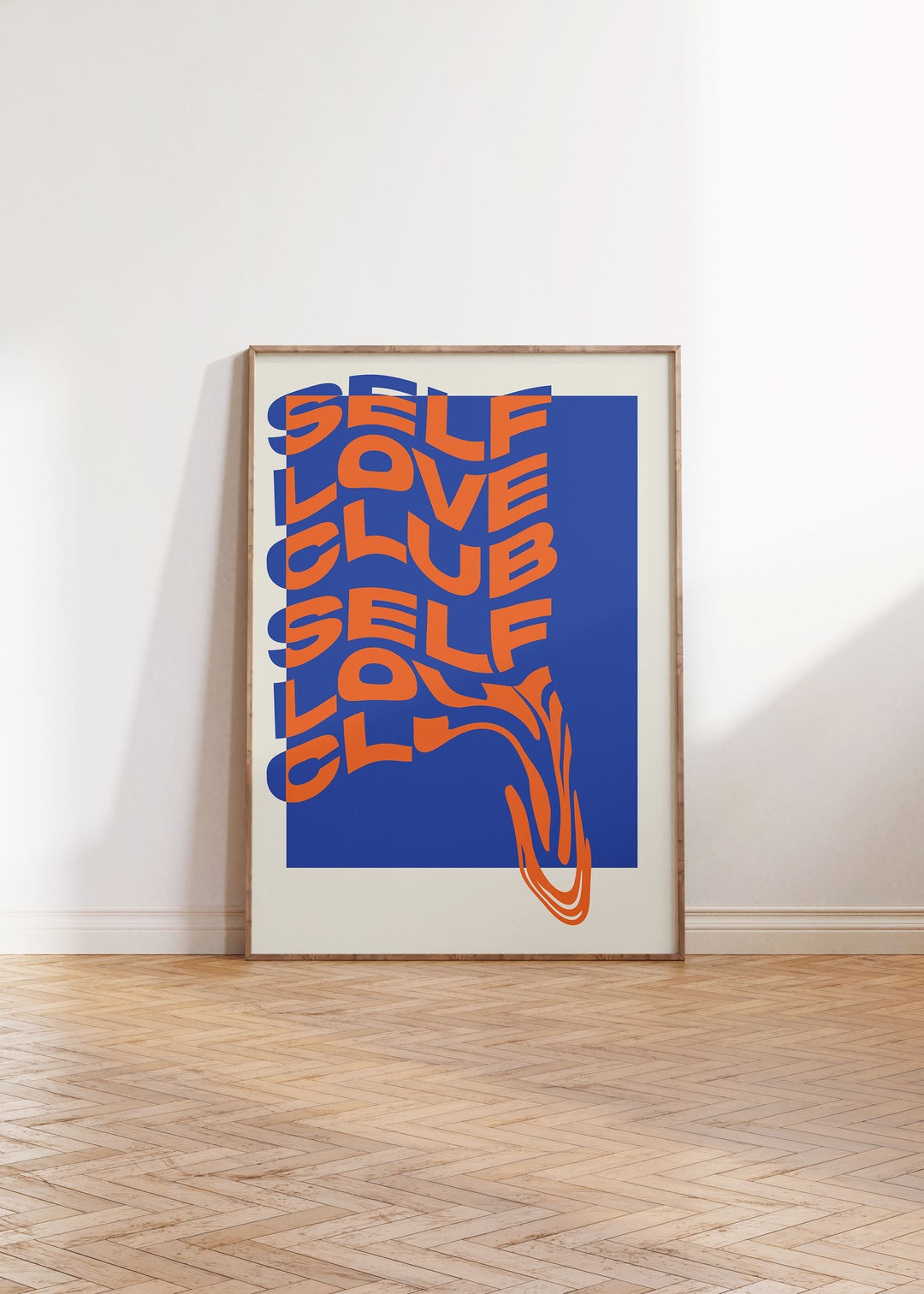 Self Love Swirl Poster Wall Art Retro Typo Print Home Decor Wall Print ...