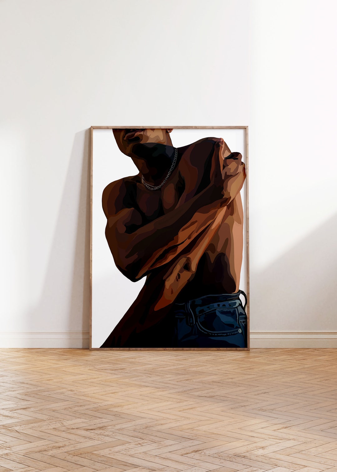 Black Afro Body Art Poster | Physical Print | Wall Art | Black Men ...
