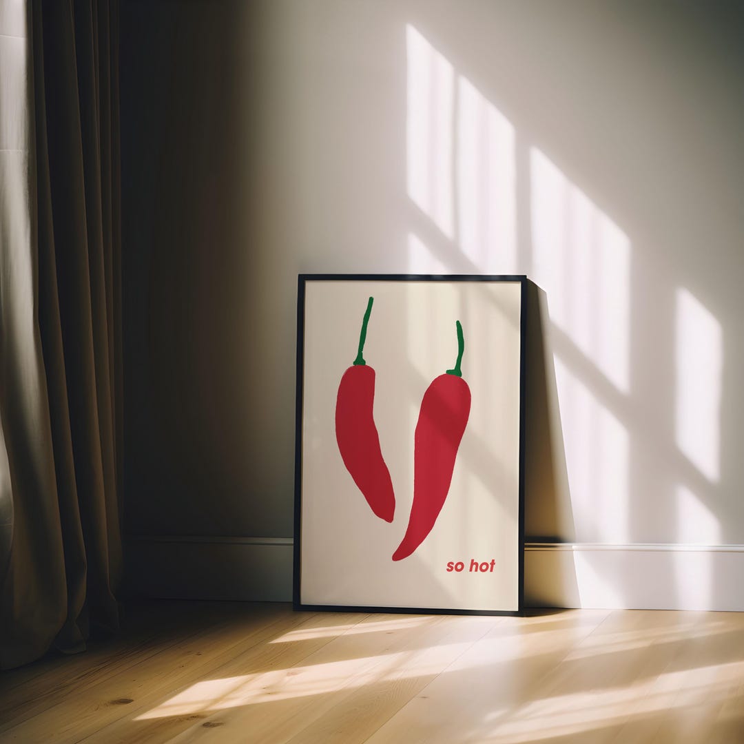 So Hot Chilli Print – Kitchen Food Poster, Tequila Cocktail Art - Etsy
