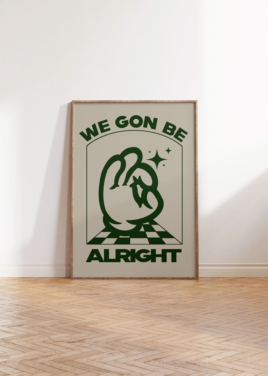 We Gon Be Alright Poster, Retro Wall Print, Vintage Illustration ...