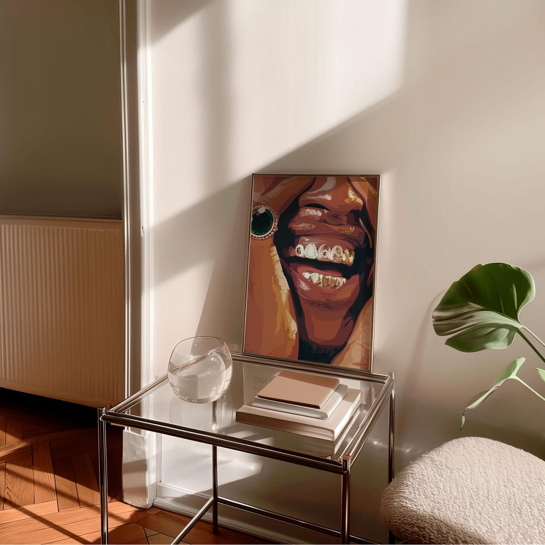 Black Woman Wall Art Print – African American Art, Afrocentric Home ...