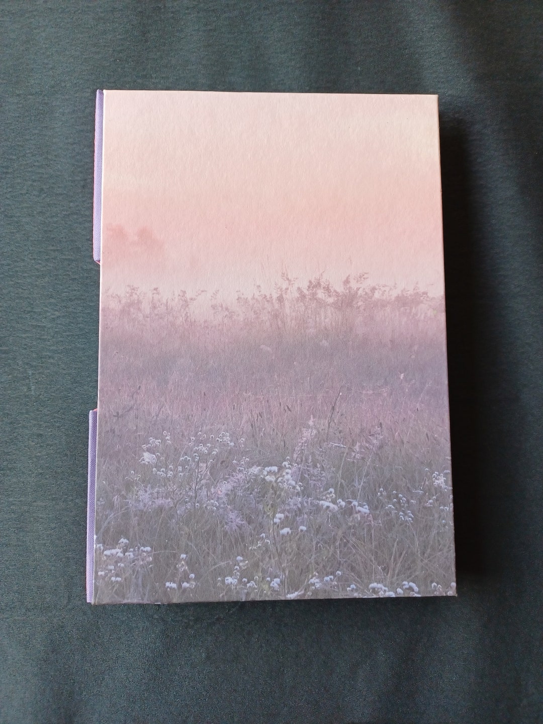 Flower Field Notebook. Misty Flower Field A5 Notebook. Morning Mist ...