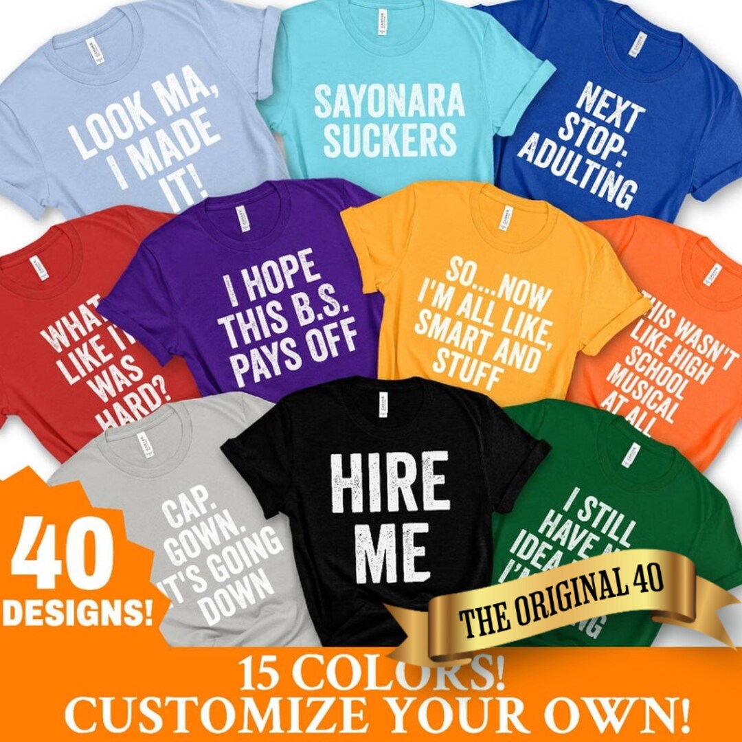 Funny Graduation Shirts, Custom Grad Tshirt, High School Graduation ...