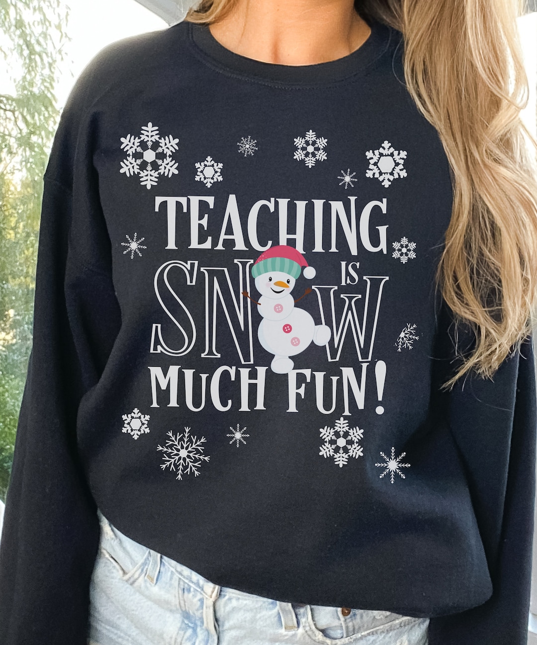Teacher Christmas Shirt, I Love Teaching SNOW Much, Christmas Shirts ...