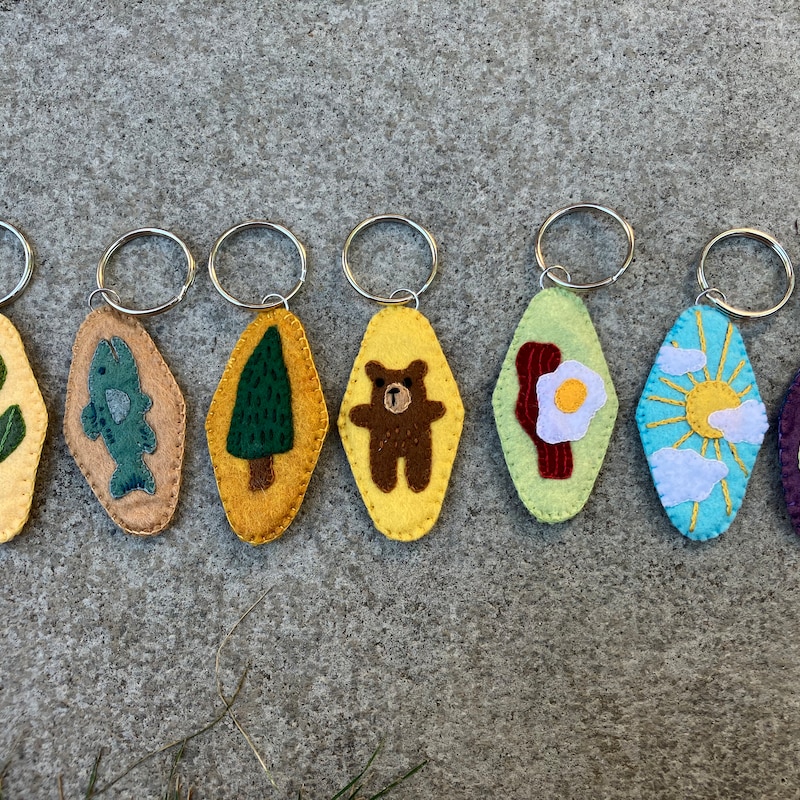 Felt Keychain - Etsy