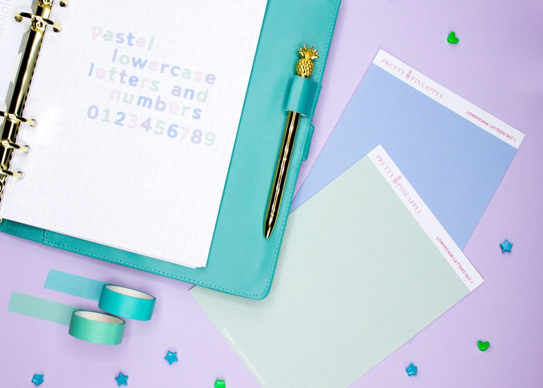 8mm Pastel Lowercase Letter Sticker Sheet, Cute Aesthetic Alphabet Deco ...