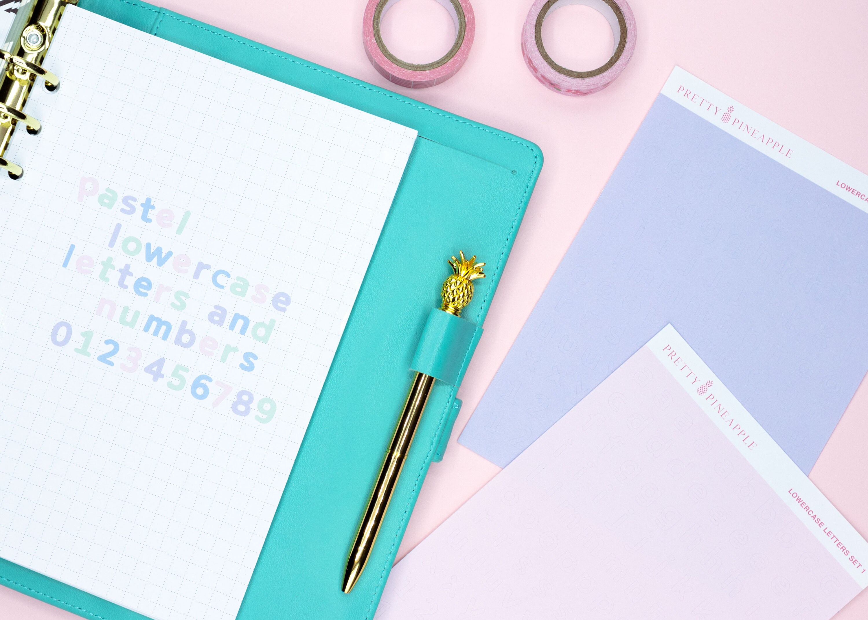 Pastel Lowercase Letter Sticker Sheet Cute Aesthetic Alphabet | Etsy