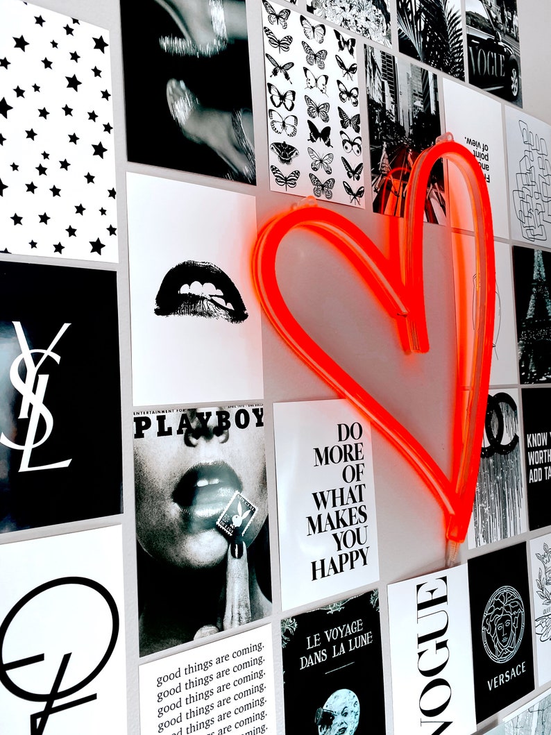 The Black and White Print Pack Wall Collage Kit Teen | Etsy