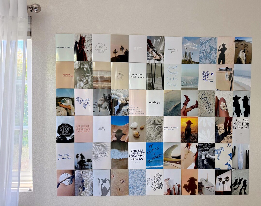 Coastal Cowgirl Wall Posters, Beachy Wall Art, Cowboy Wall Prints ...