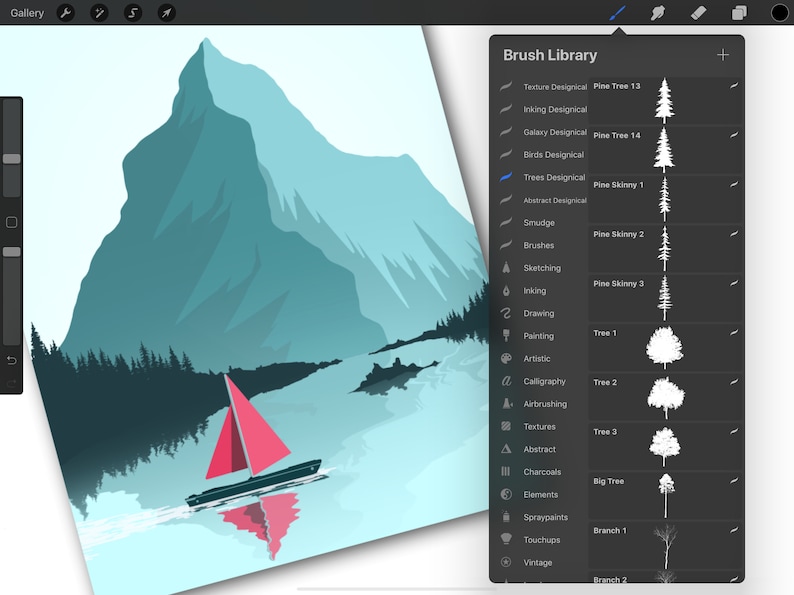 37 Handmade Tree Brushes for Procreate - Etsy UK