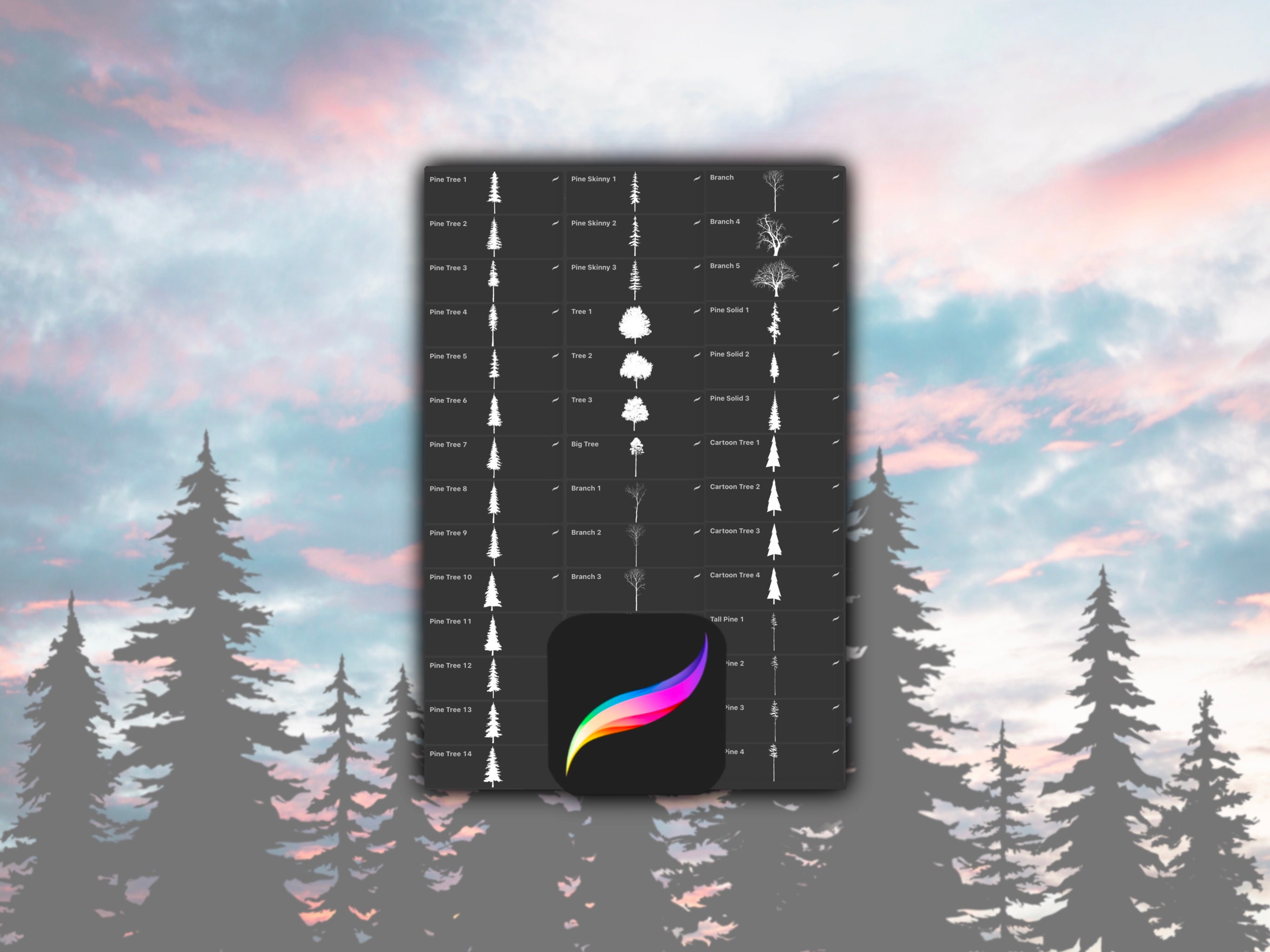 37 Handmade Tree Brushes for Procreate - Etsy UK