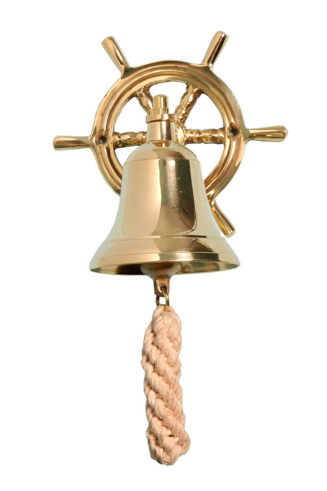 Solid Brass Ship Bell Wall Mountable Hanging Ship Wheel Bell - Etsy