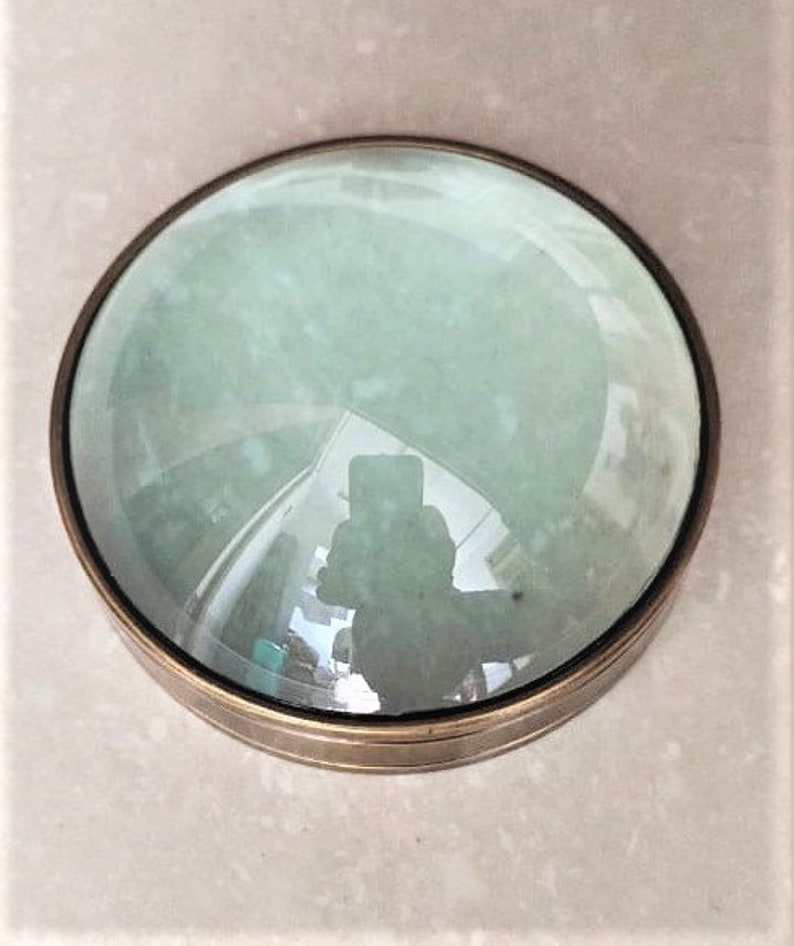 Brass Desk Magnifier Vintage Desk Magnifier Glass Paperweights - Etsy