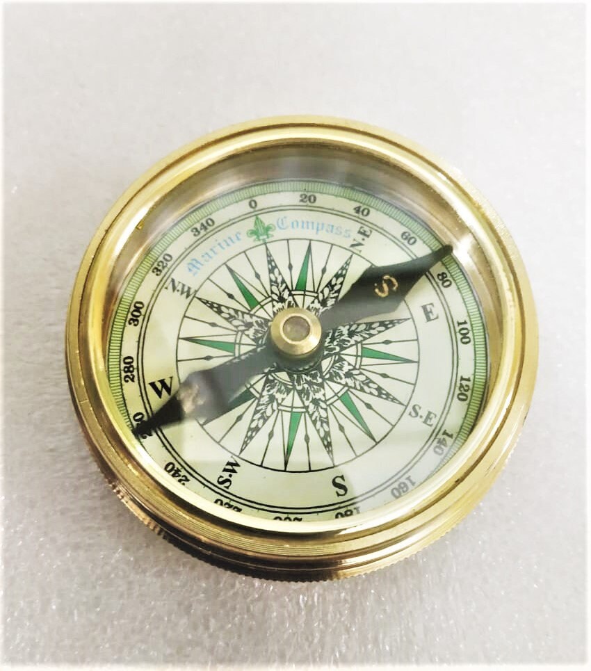 Pocket Compass With Robert Frost Poem With 100 Years Calendar Leather ...