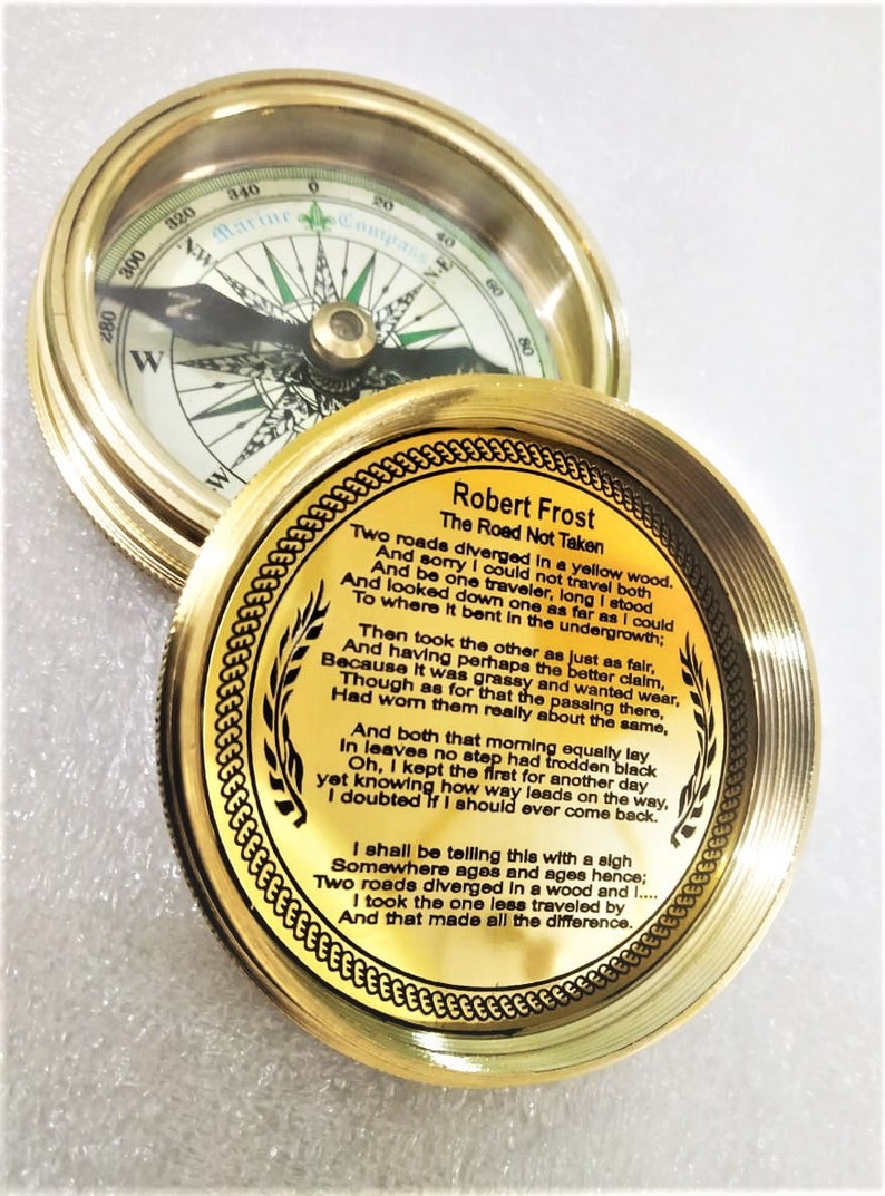 Pocket Compass With Robert Frost Poem With 100 Years Calendar - Etsy