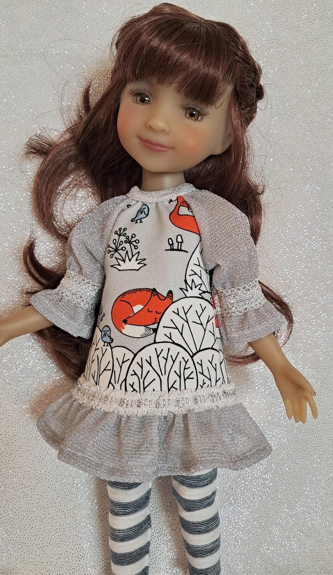 Winter Silver Outfit With Fox for Photo Dolls - Etsy