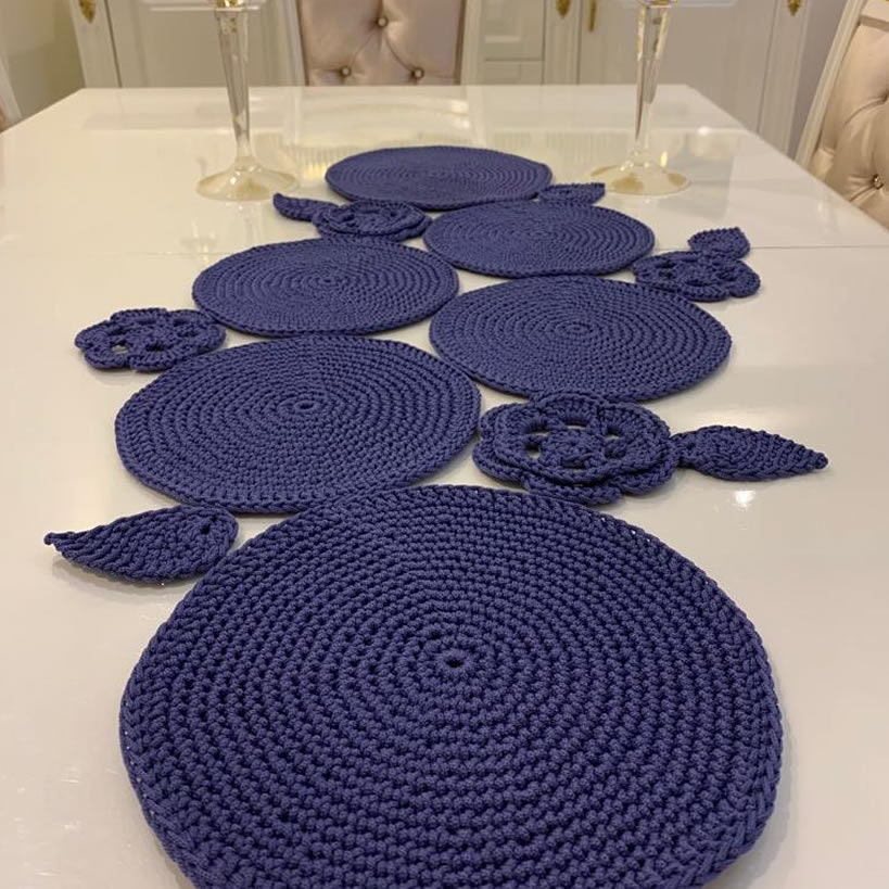 Macrame Rope Knitting Decorative Circle Table Runner - UPS Express ...