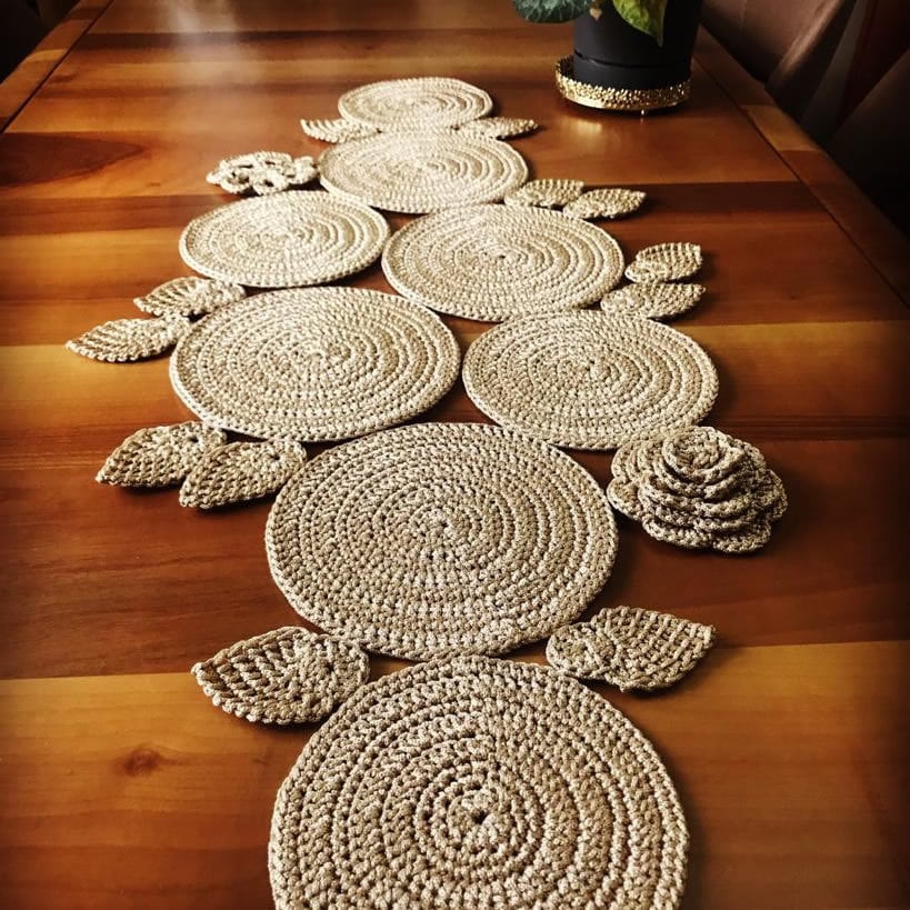Macrame Rope Knitting Decorative Circle Table Runner - UPS Express ...