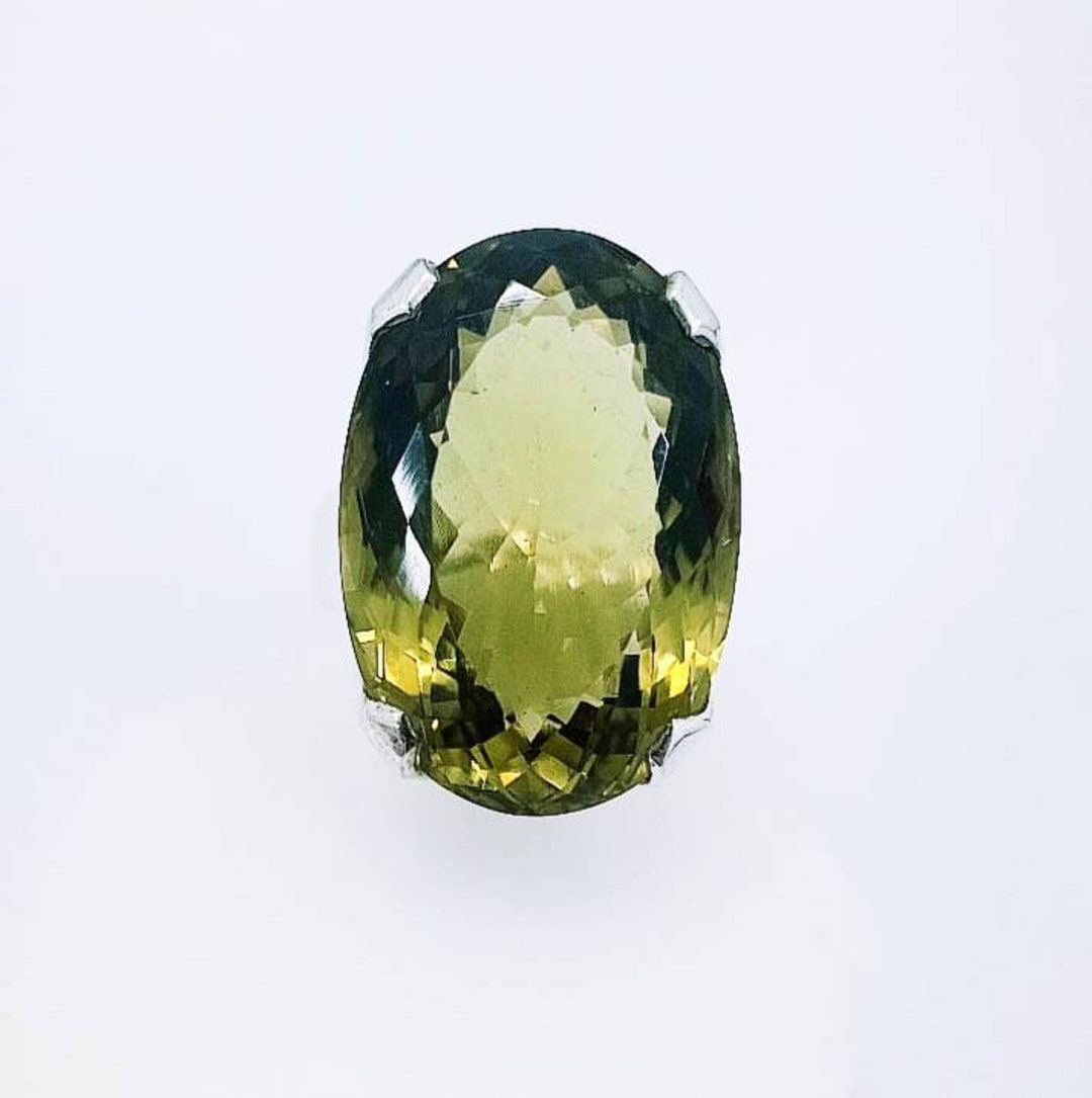 Olive Quartz, 925 Sterling Silver, Study Crystal, May Birthstone ...