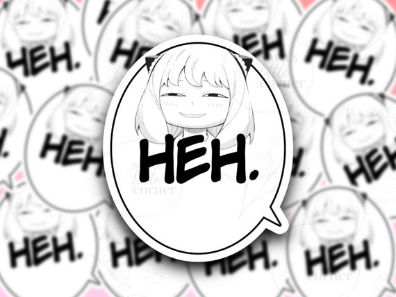 HEH Sticker/anime Sticker/spy Anime Sticker/manga Bubble - Etsy