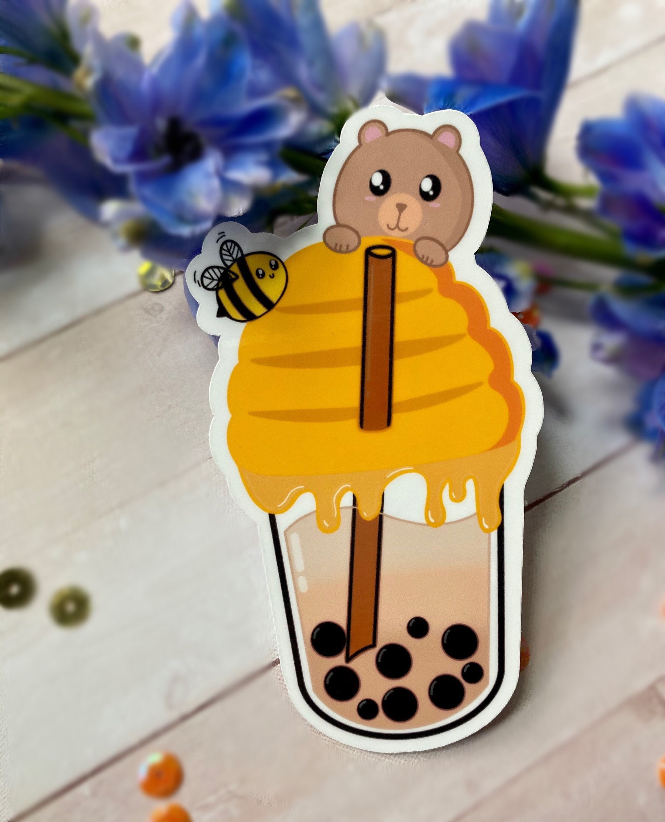 Boba Sticker/ Bubble Tea Sticker/ Boba Bear/ Bee Sticker/honey - Etsy