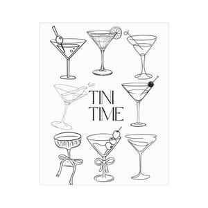 Martini Time Unframed Prints, Wall Art for Bar, Tini Time Artwork, Bar ...
