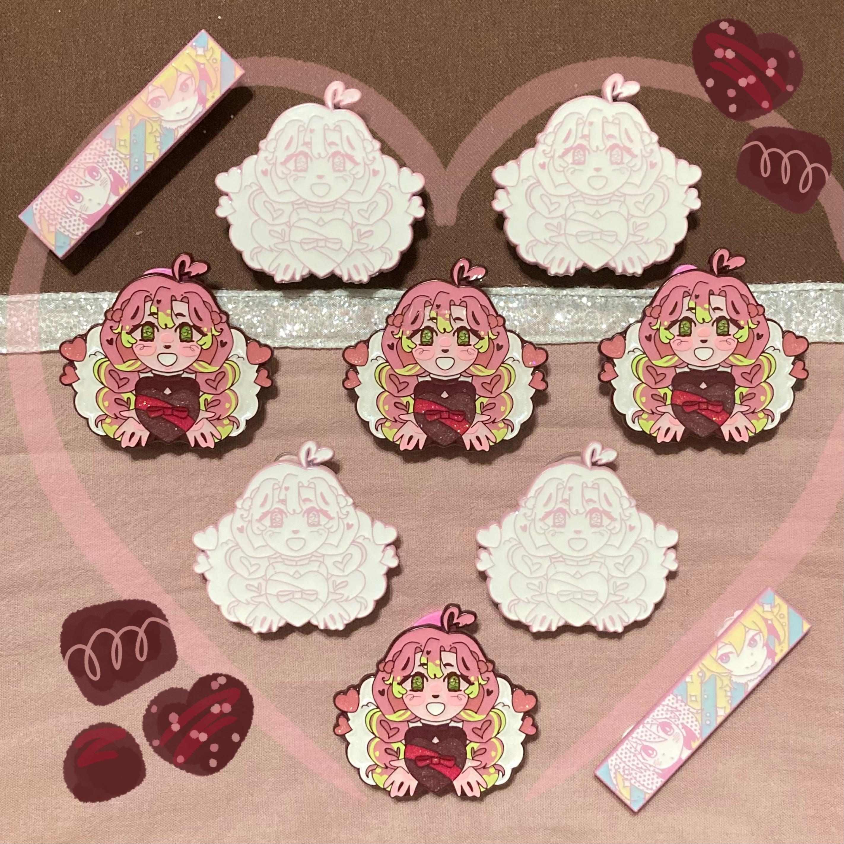 Mitsuri Choco Heart Pin - Etsy