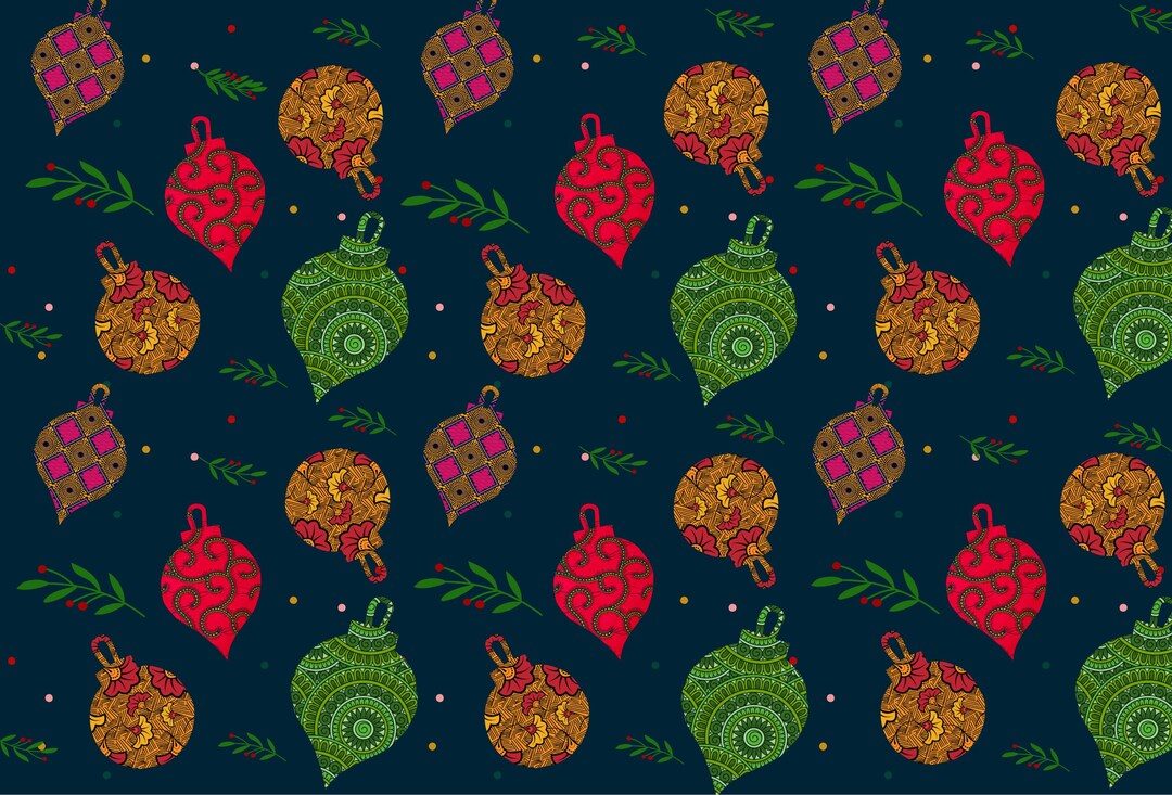 African Ankara Bauble Black Wrapping Paper Afrocentric Design. Perfect ...