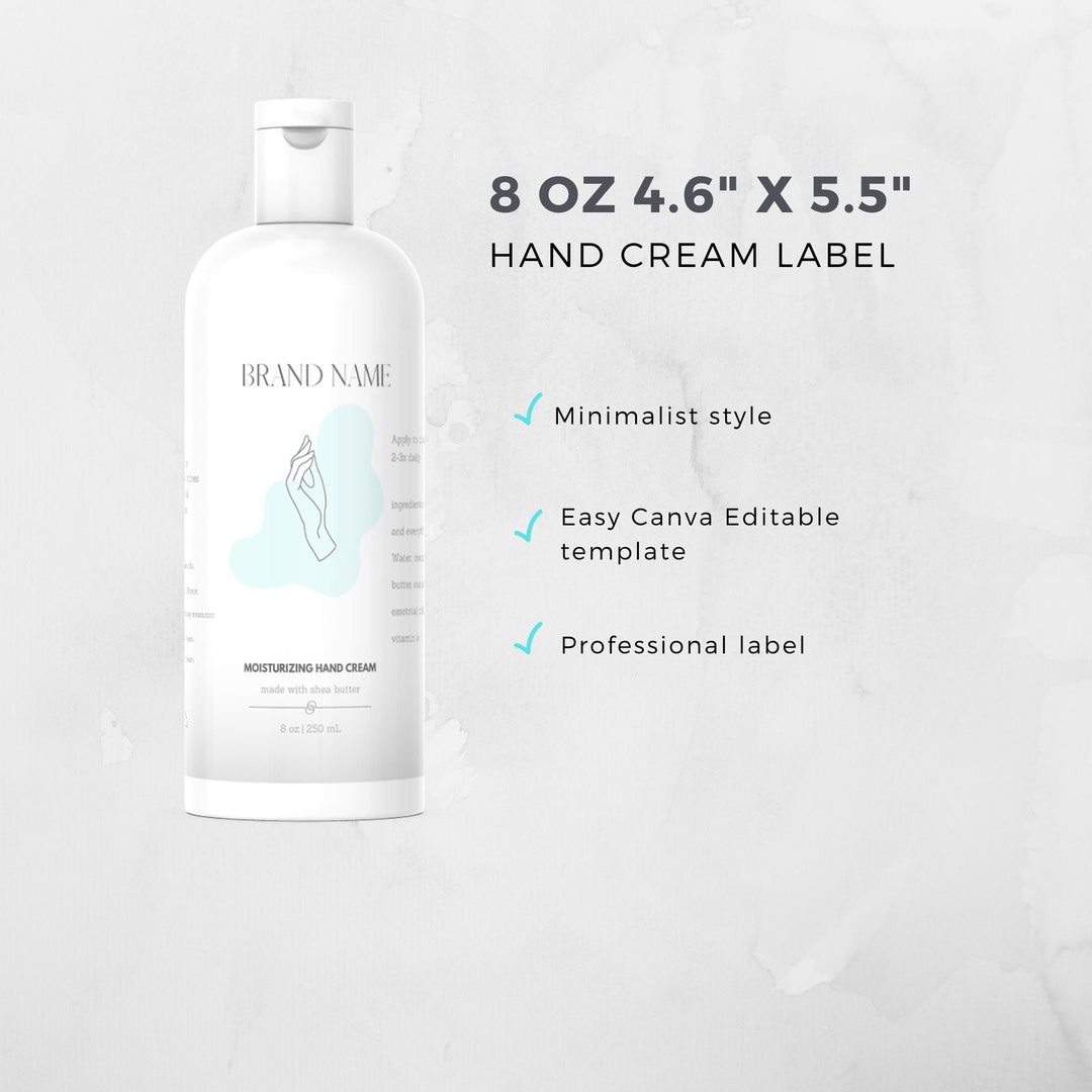 Minimalist, Hand Cream Label Template, Simplify Your Creative Side With ...