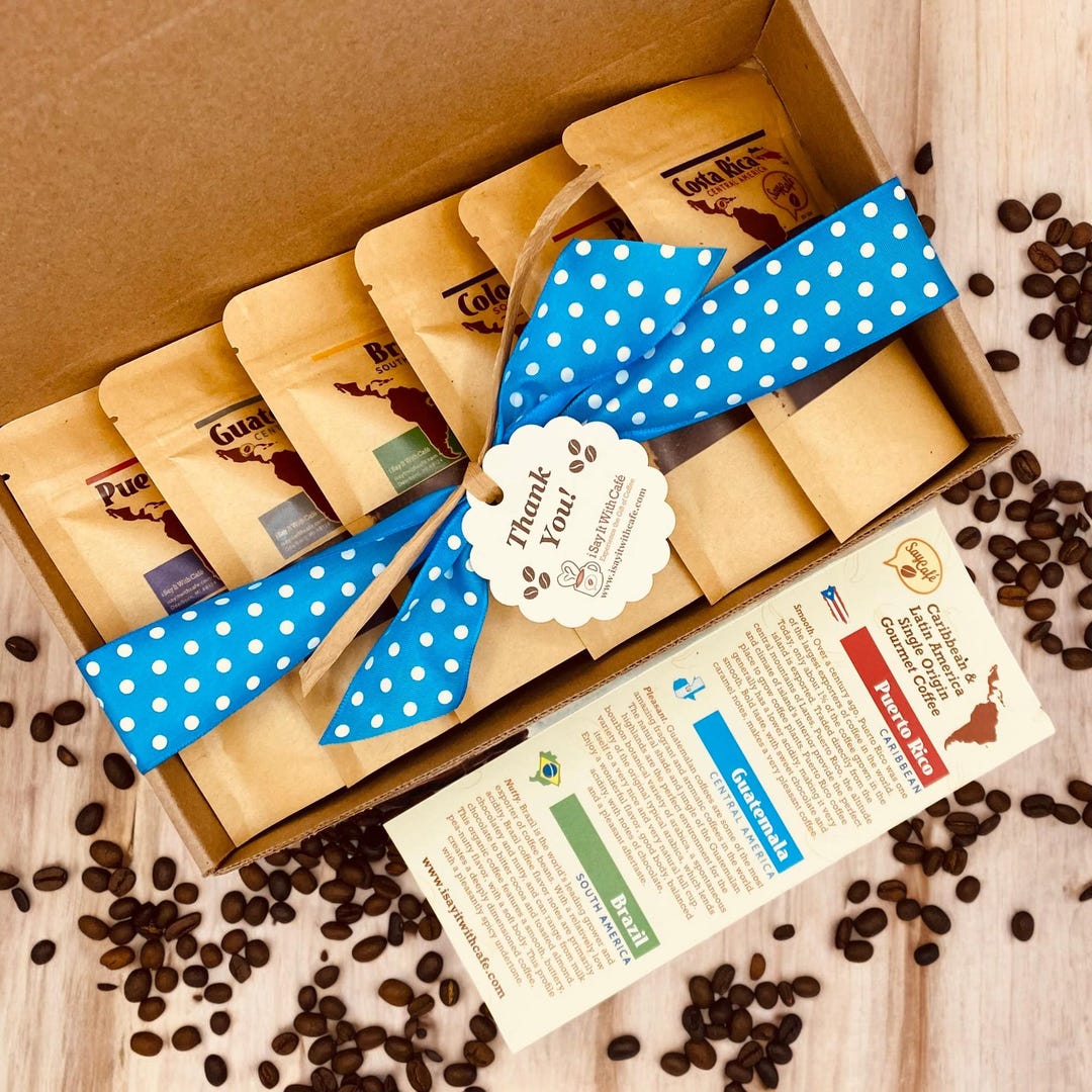 Coffee Sampler Gift Box | Single Origin Specialty Coffees | Gourmet ...