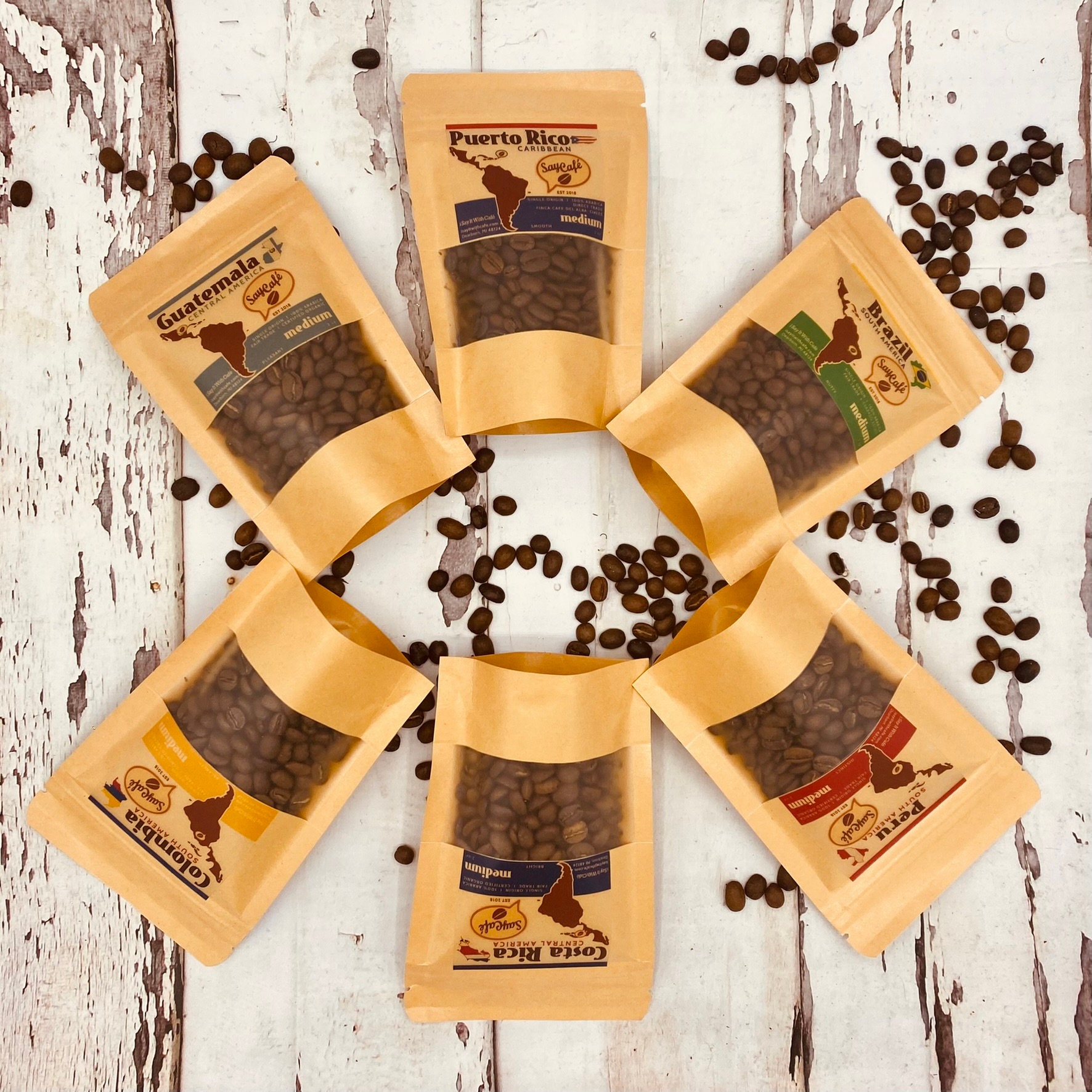 Coffee Sampler Gift Box, Single Origin Coffees - Etsy