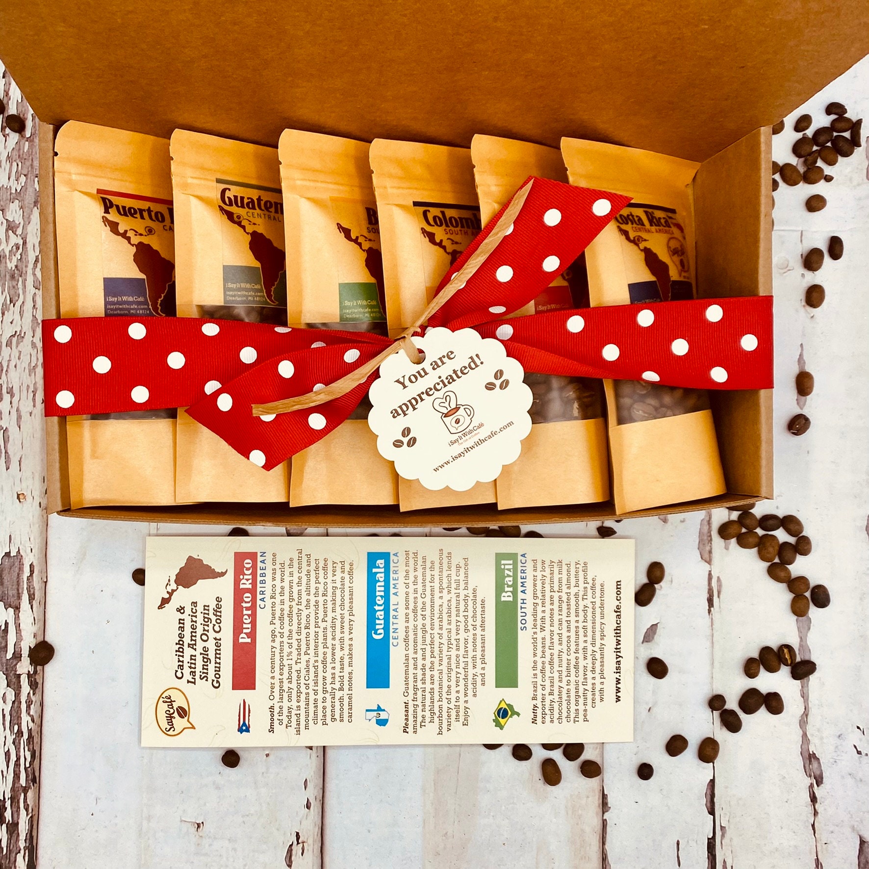 Coffee Sampler Gift Box, Single Origin Coffees - Etsy