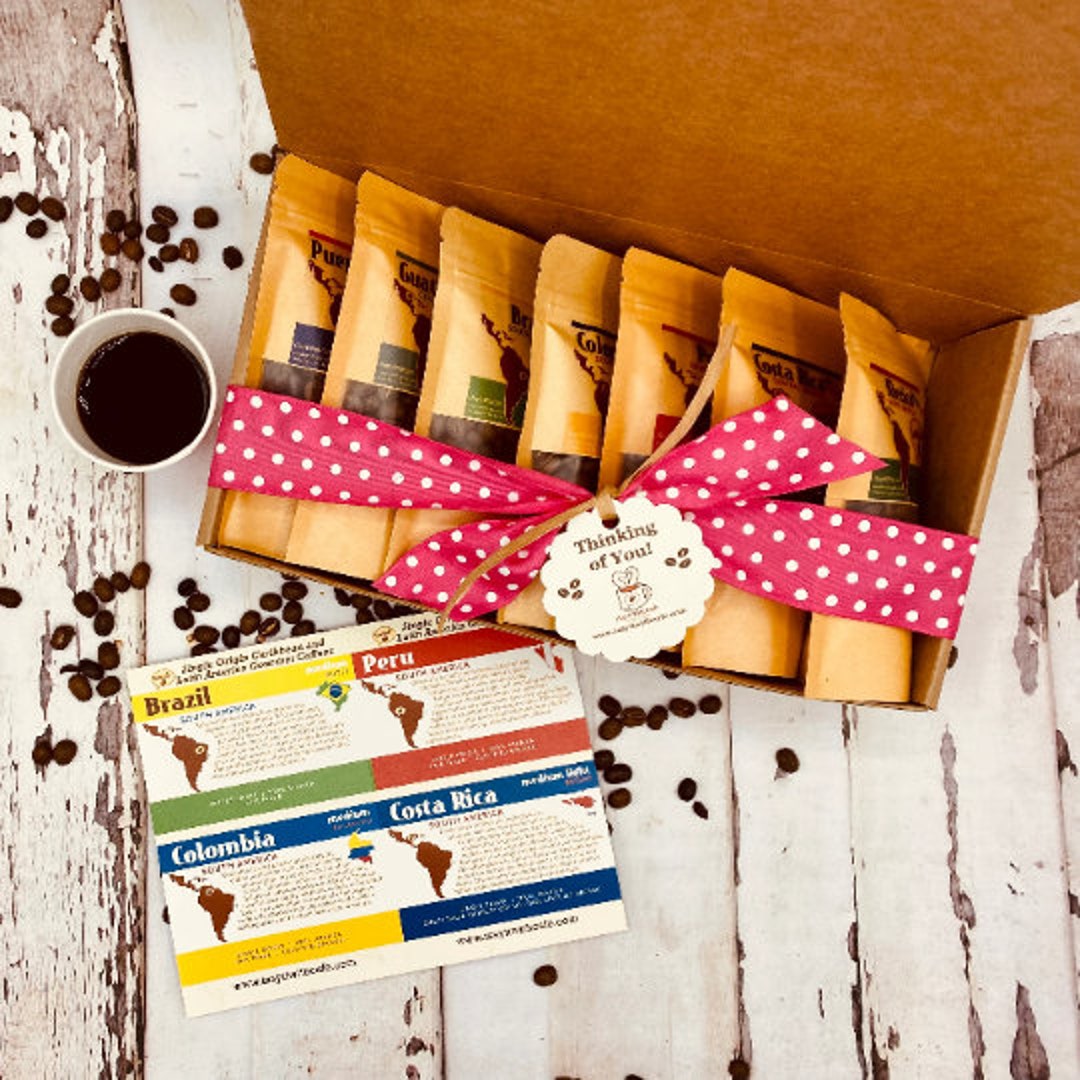 Seven Days of Coffee Box, World Coffee Sampler Box, Coffee Gift Box for ...