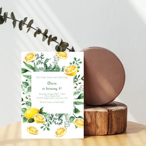 Lemon Invitations | Lemon Birthday or Bridal Shower Printable, Citrus ...