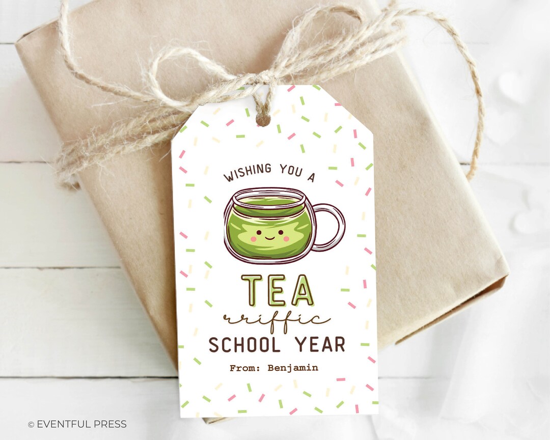 Wishing You a TEA Rrific School Year Matcha Cup of Tea Gift Tag Back to ...