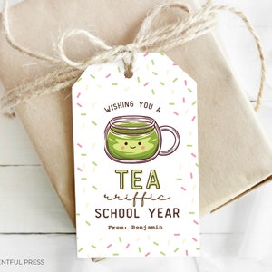 Wishing You a TEA Rrific School Year Matcha Cup of Tea Gift Tag Back to ...