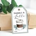 Thanks A Latte Printable Gift Tag, Easy DIY Coffee Gift Idea for ...