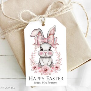 Happy Easter Printable Gift Tags for Kids Students Church Coquette ...