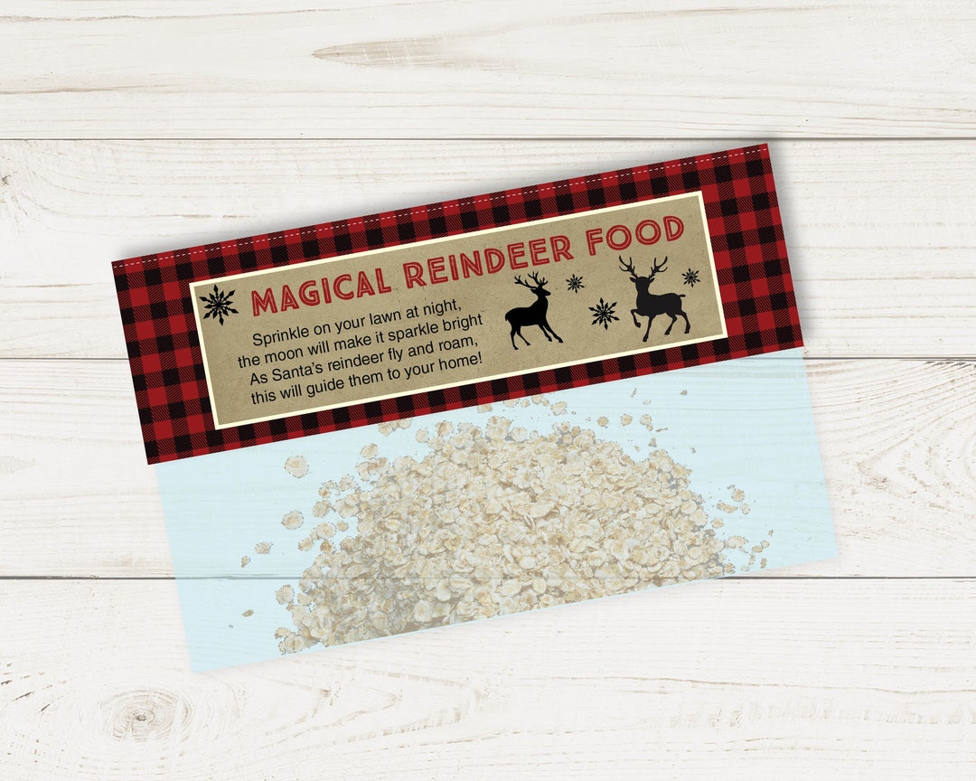 Magical Reindeer Food Bag Topper Reindeer Food Tags Reindeer Printable ...