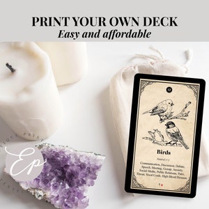 Printable Lenormand Cards With Key Words | Lenormand Deck, Lenormand ...