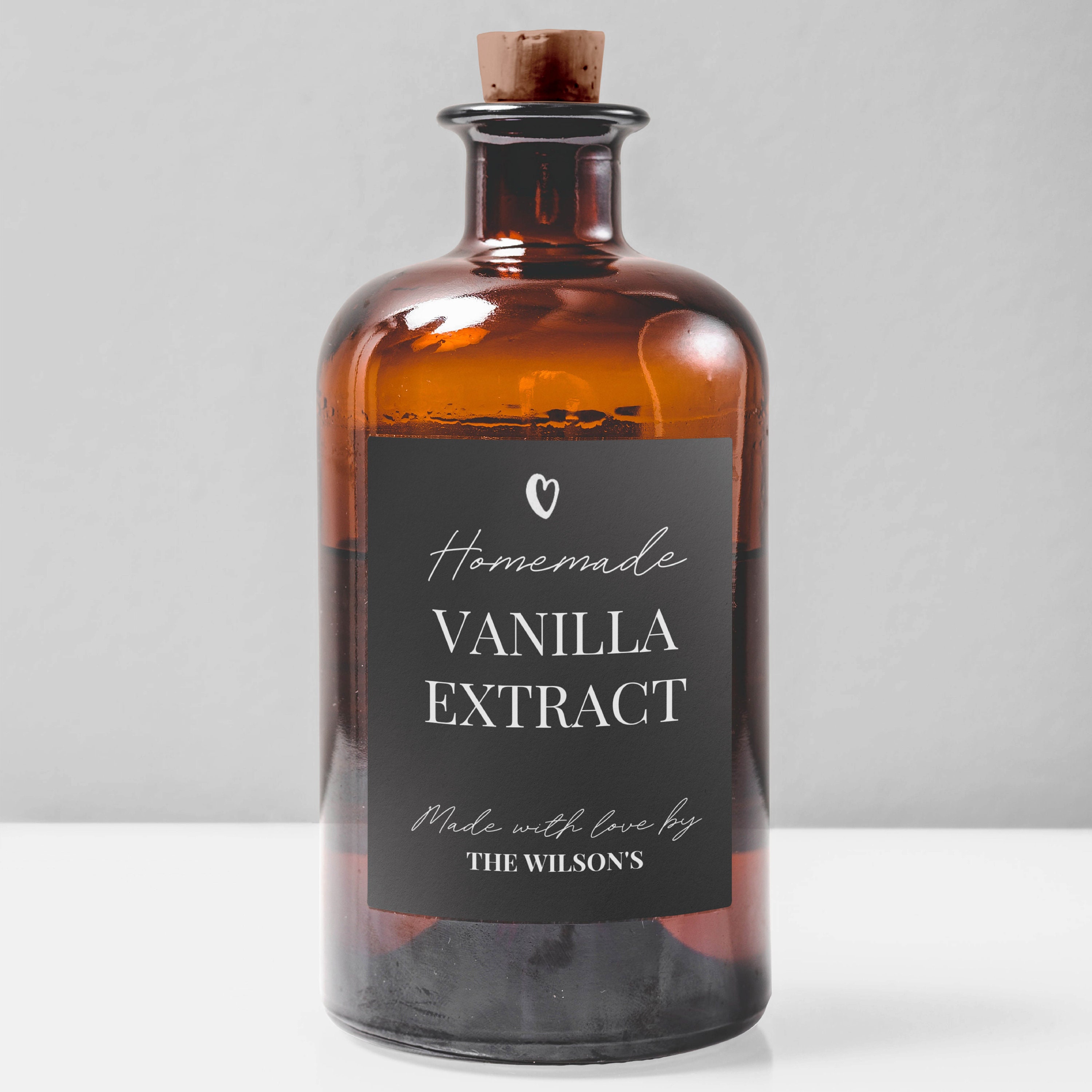 Printable Homemade Vanilla Labels Black and White - Etsy